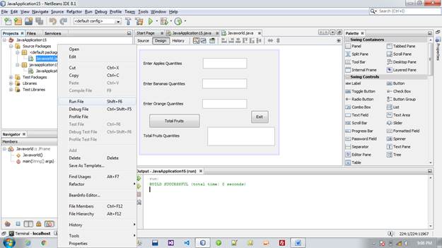Working In NetBeans IDE (Integrated Development Environment)