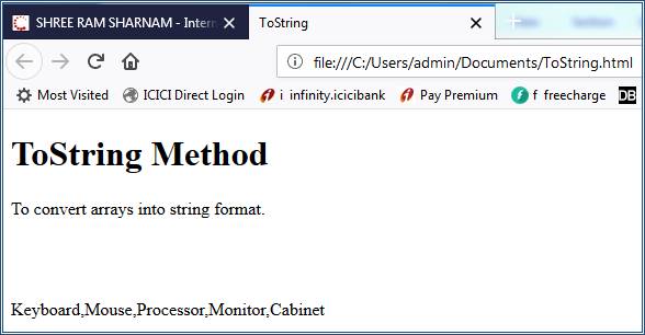 Working With Arrays In JavaScript