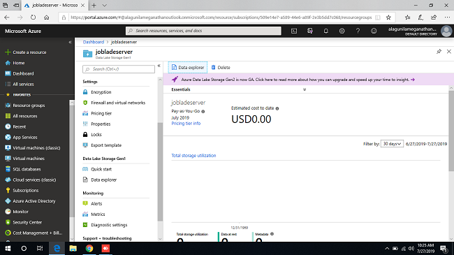 Working With Azure Data Lake Store
