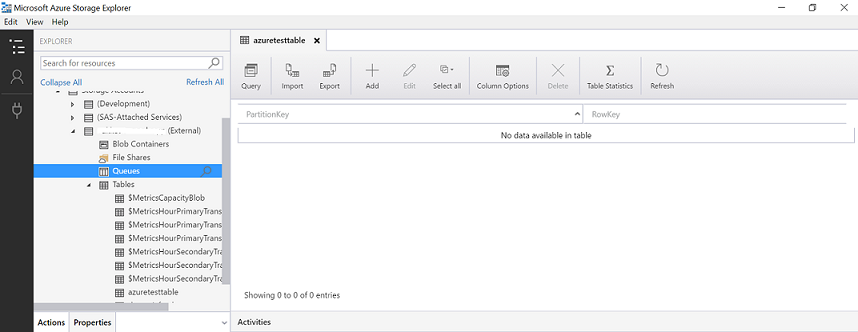 Working With Azure Tables - Part One