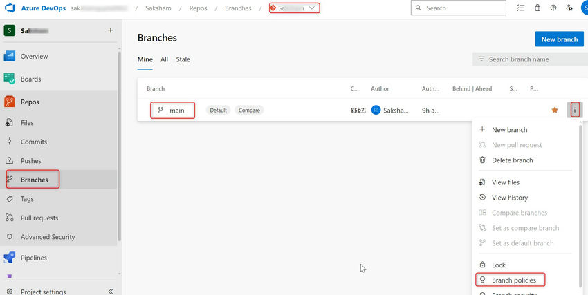 Working with Branch Policies in Azure DevOps