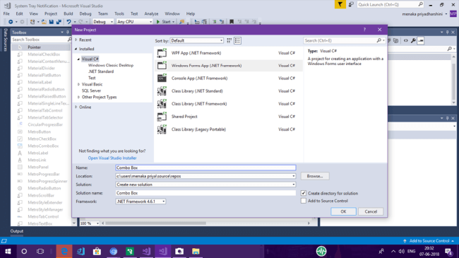 Using ComboBox In Windows Forms