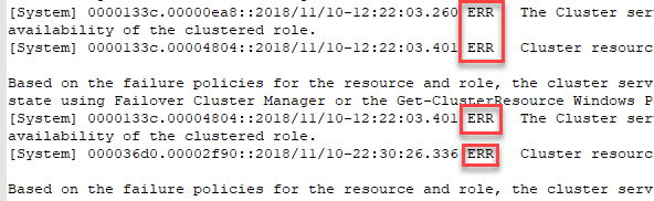 Working With Cluster Logs