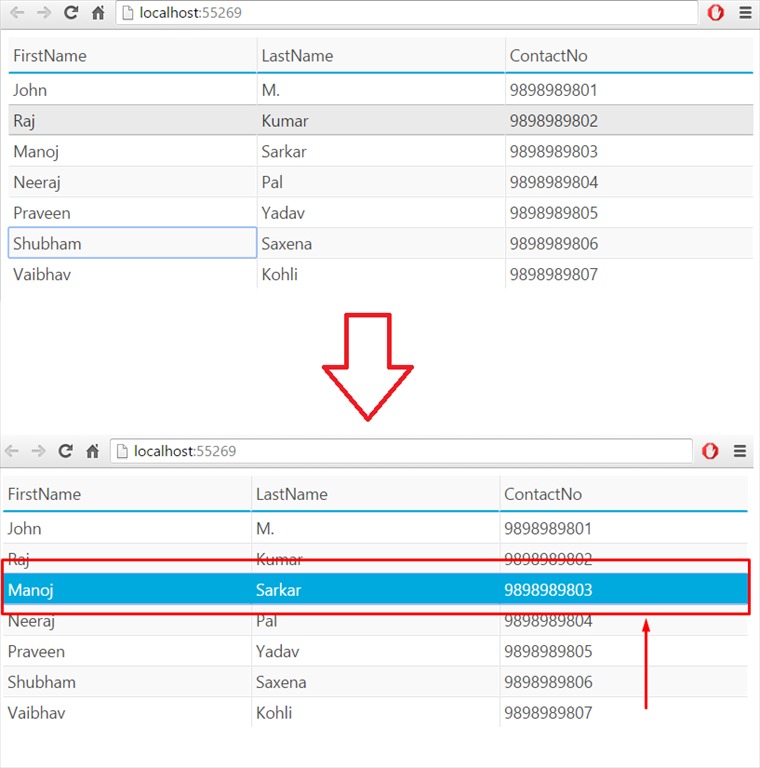 Working With Ignite UI igGrid Selection Feature