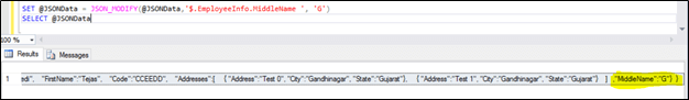 Working with JSON in SQL Server