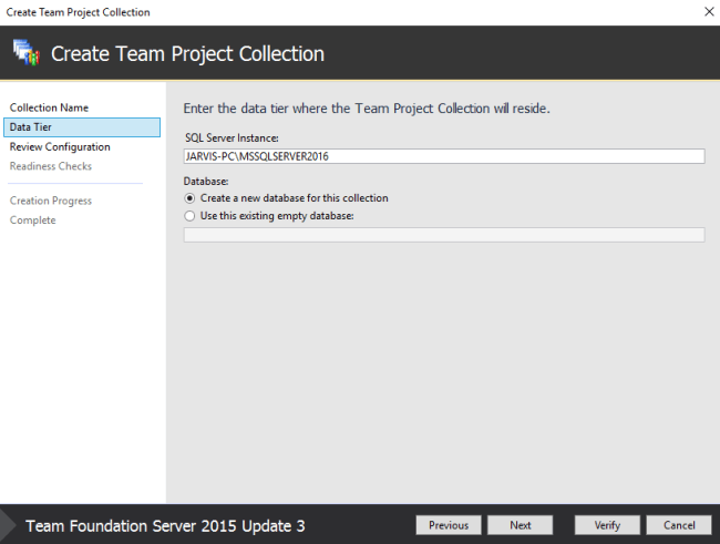 Working With Project Collection In Tfs