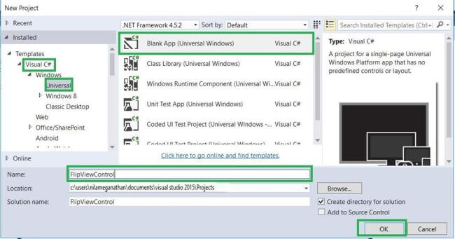 Working With The Flipview Control In Universal Window App