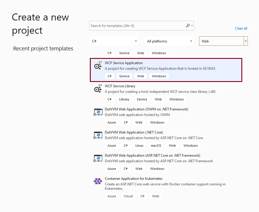 Working with WCF Services through ASP.NET and DotVVM (A step-by-step guide)