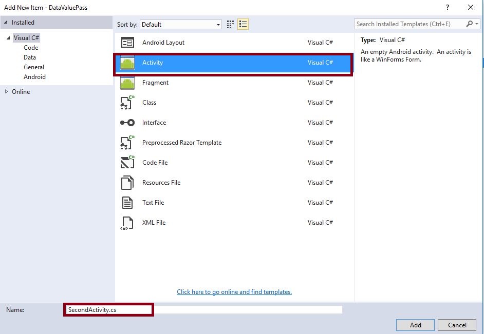 Xamarin Android Create Android App One Activity To Another Activity 7540
