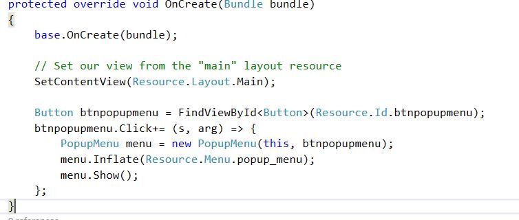 Xamarin Android Create Android Custom Action Bar Menu And Popup Menu 8540