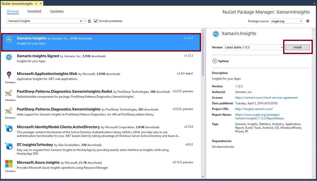 Xamarin Android - Working With Xamarin Insights