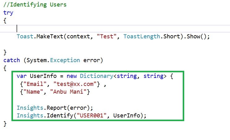 Xamarin Android - Working With Xamarin Insights