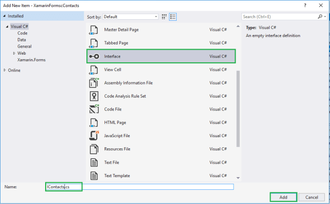 Xamarin.Forms - Contact Picker Using DependencyService Xamarin.Forms - Contact Picker Using DependencyService