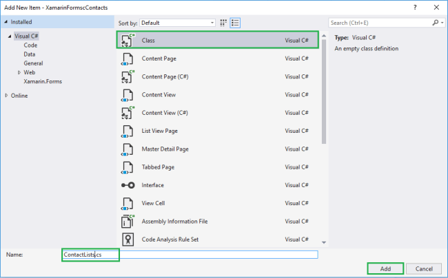 Xamarin.Forms - Contact Picker Using DependencyService