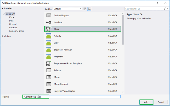 Xamarin.Forms - Contact Picker Using DependencyService Xamarin.Forms - Contact Picker Using DependencyService