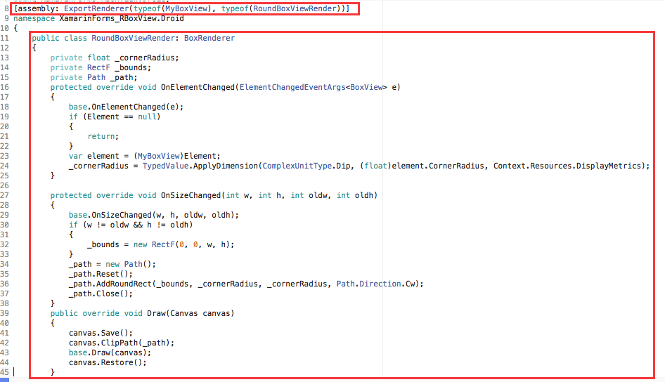Xamarin.Forms - Rounded BoxView Using Custom BoxRenderer Xamarin.Forms - Rounded BoxView Using Custom BoxRenderer