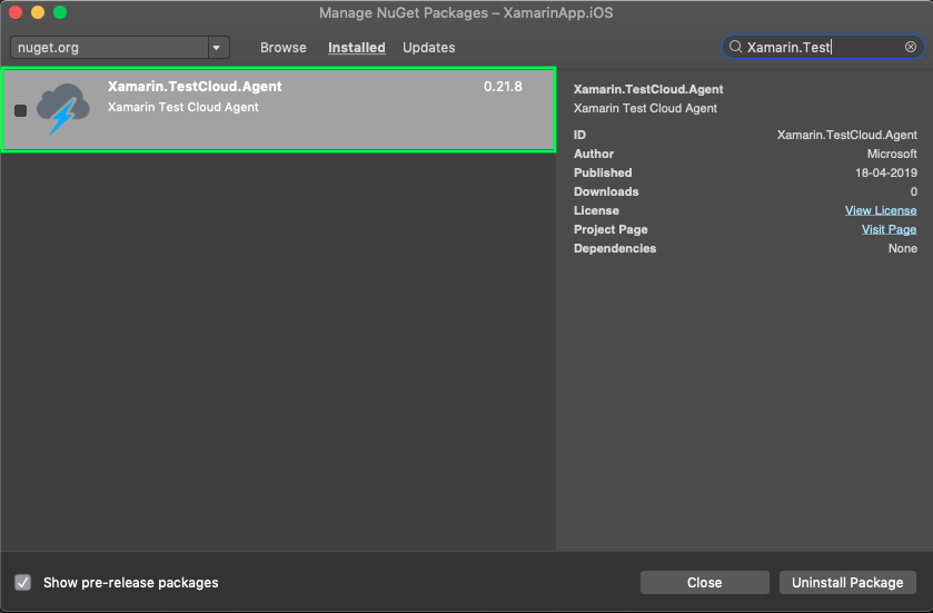 Xamarin.Forms - UI Test
