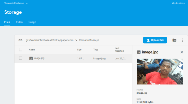 Xamarin.Forms - Working With Firebase Storage