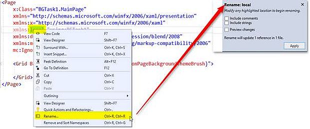 XAML Highlight Features In Visual Studio 2017