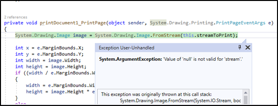 How to fix Print Preview error at runtime